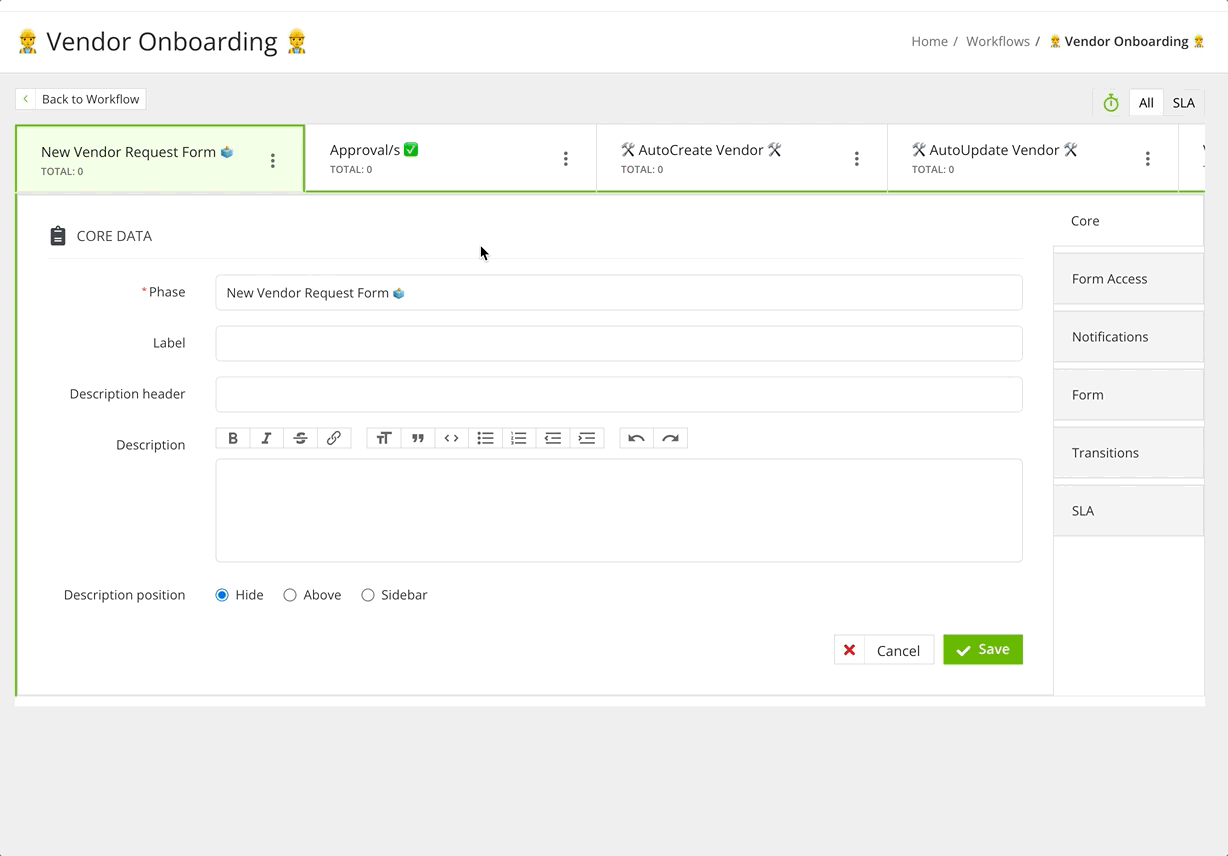 🛠 Create Your Own - Vendor Onboarding Workflow