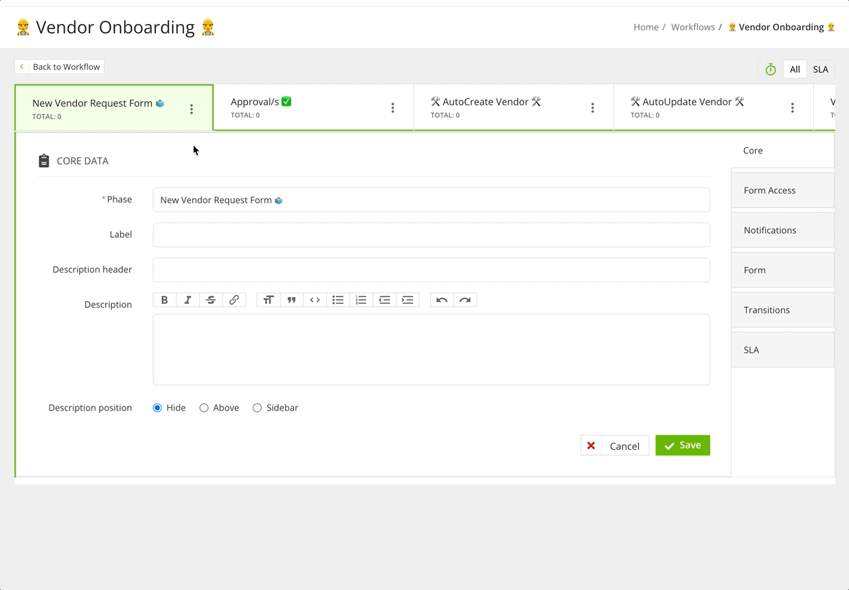 🛠 Create Your Own - Vendor Onboarding Workflow
