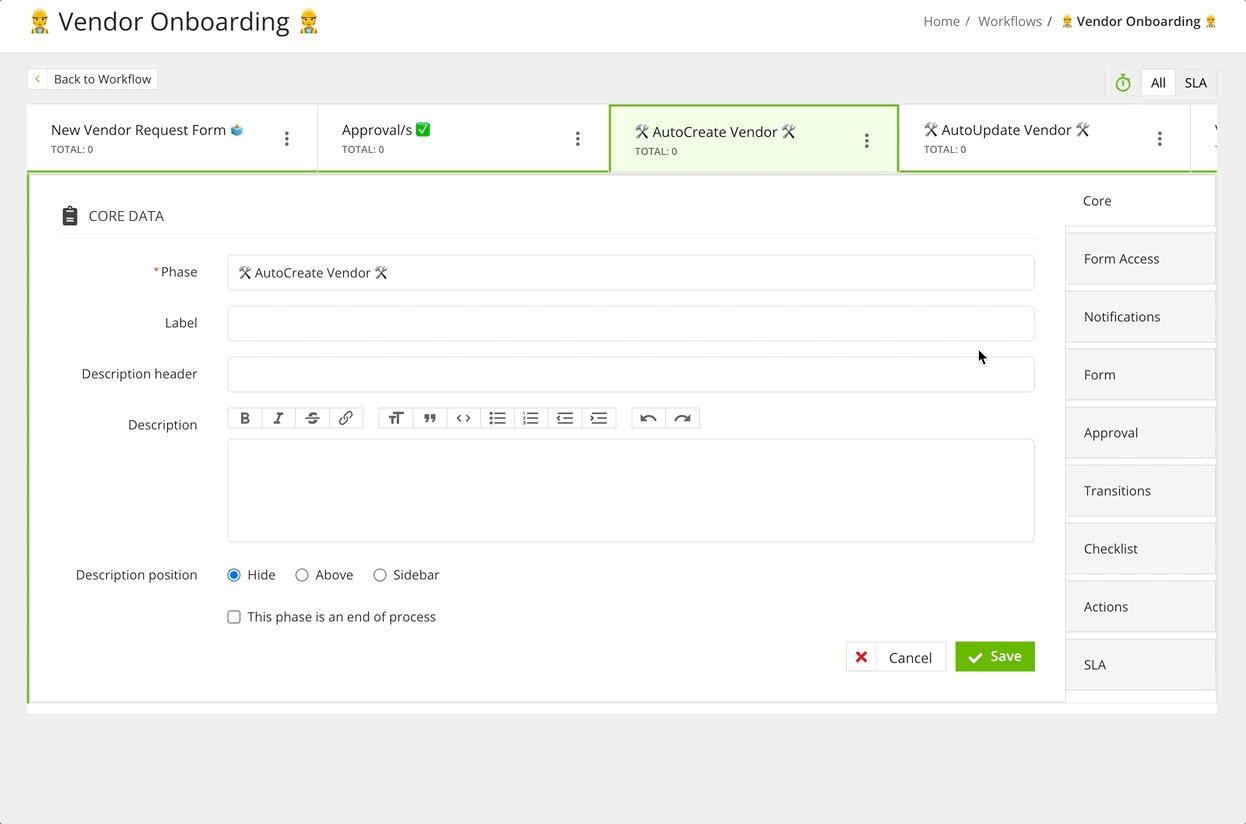 🛠 Create Your Own - Vendor Onboarding Workflow