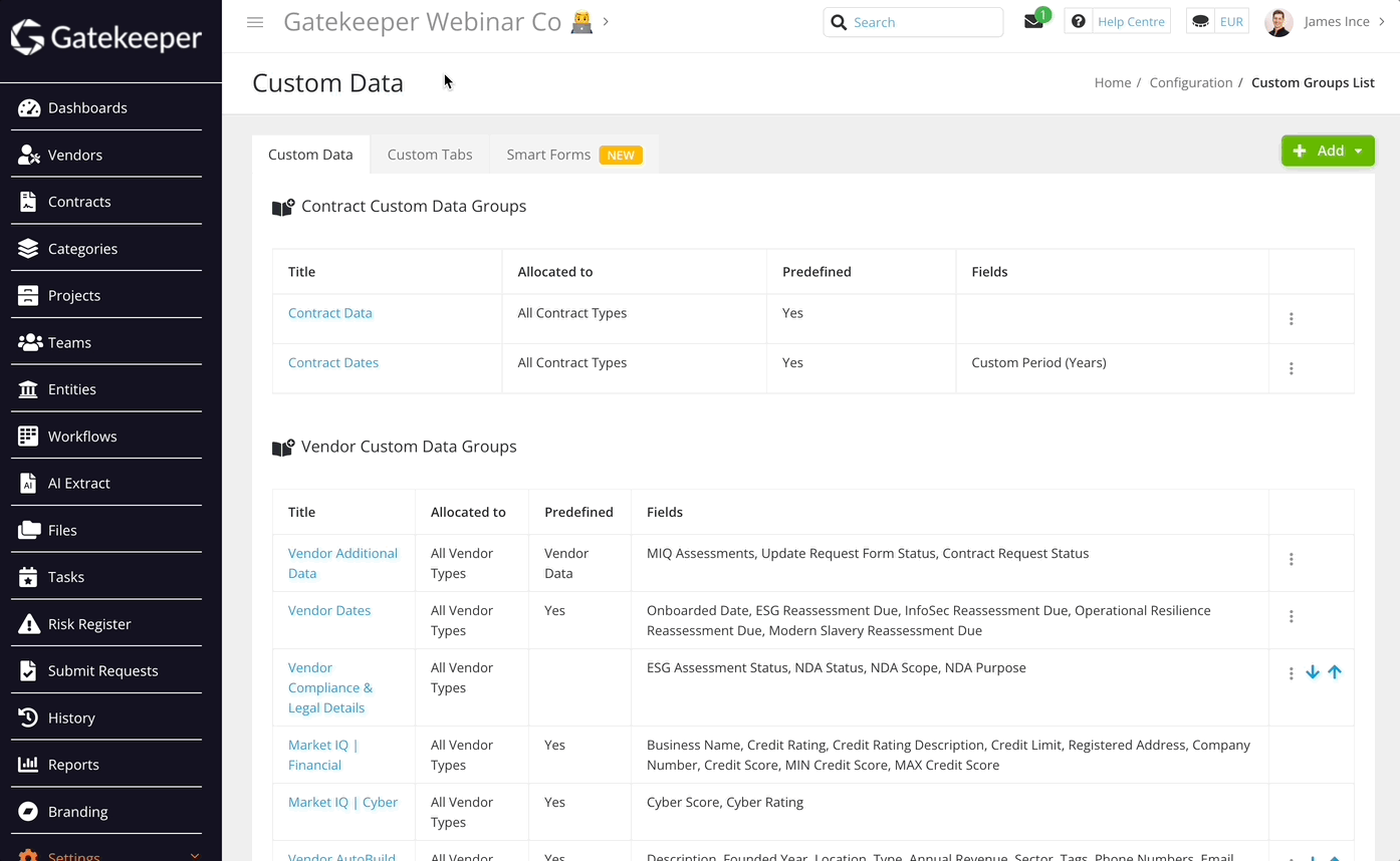 Configure Smart Forms