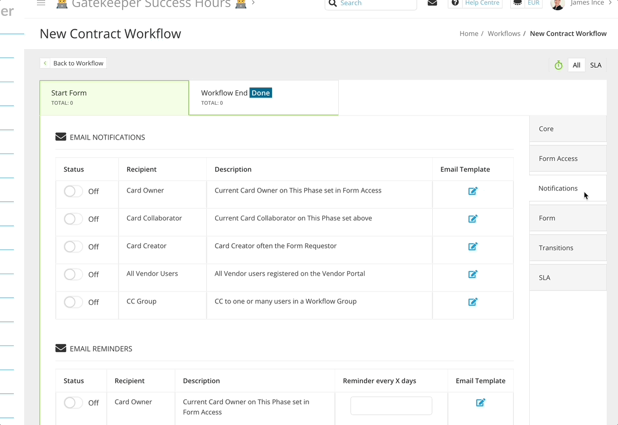 Configure Workflow Notifications