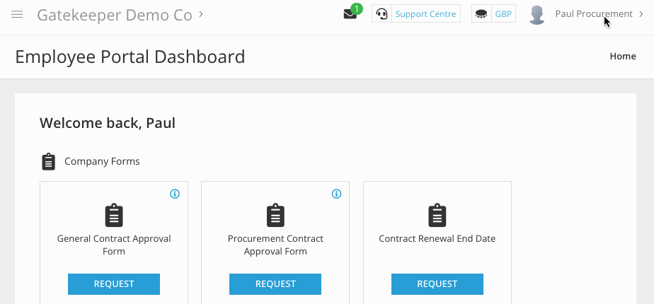 Employee Portal Features