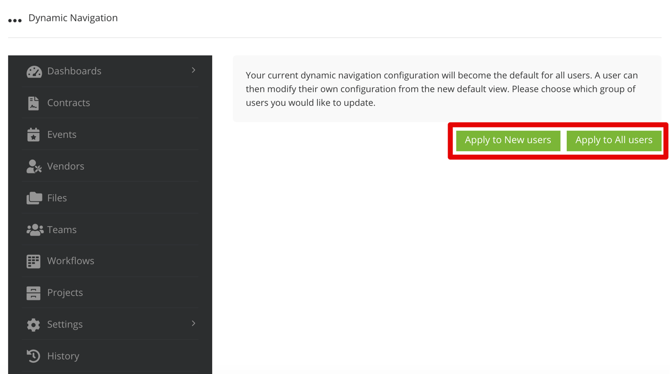 Configure the Navigation Menu