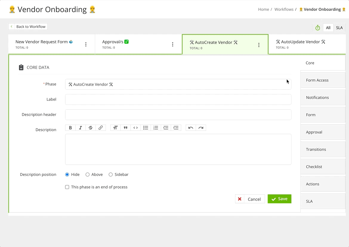 🛠 Create Your Own - Vendor Onboarding Workflow