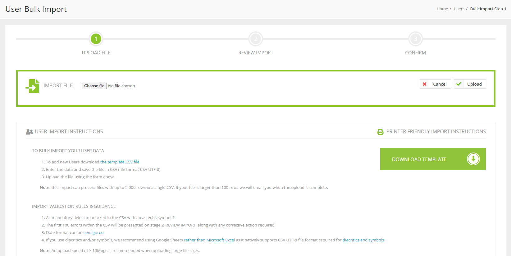 Bulk Import and Export Users