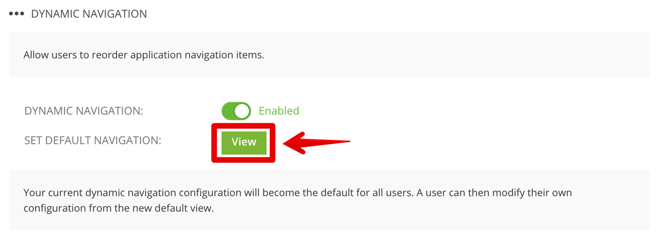 Configure the Navigation Menu