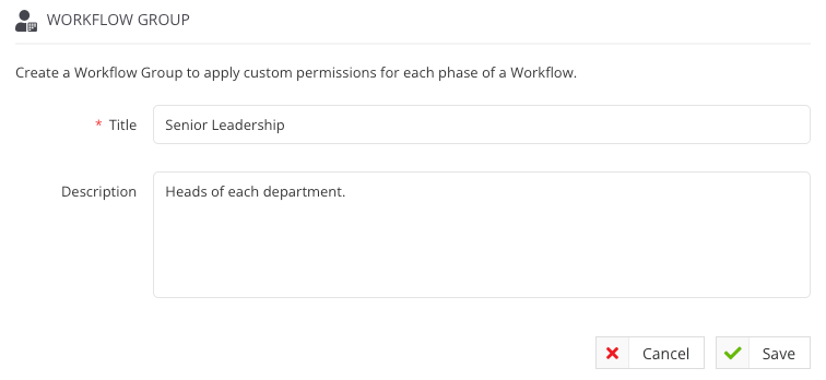 Manage Workflow Groups