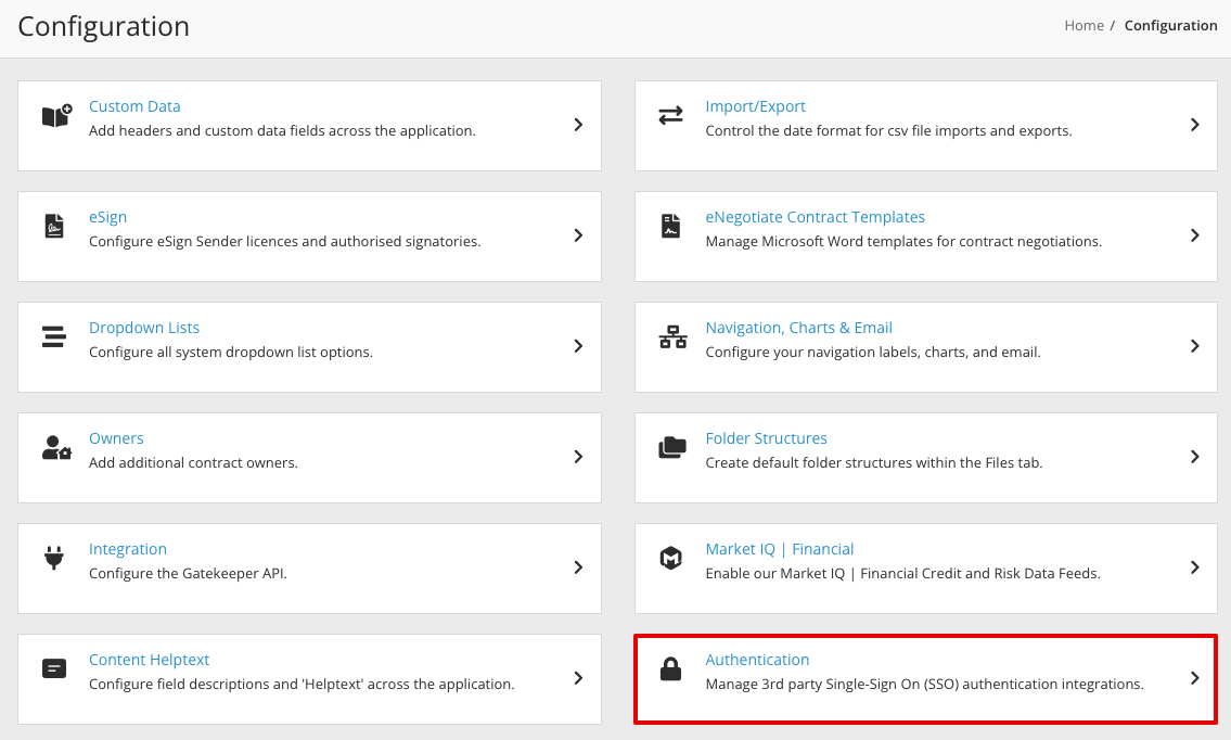 Manage SSO Integration
