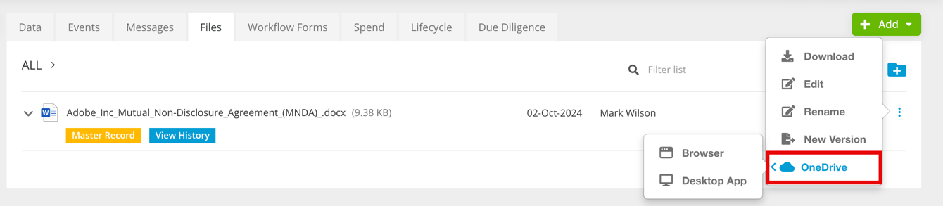 Microsoft OneDrive Document Editing