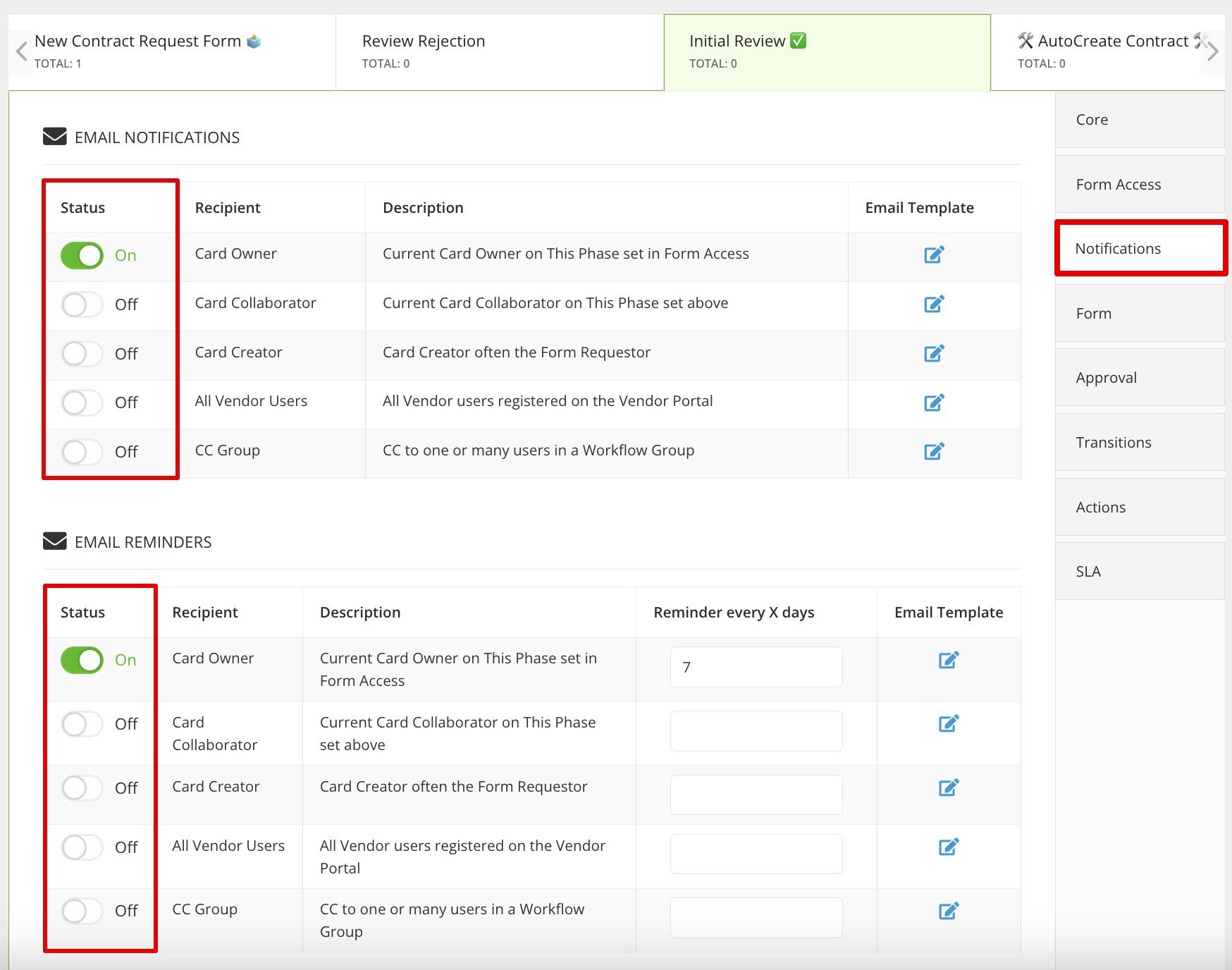 Configure Workflow Notifications