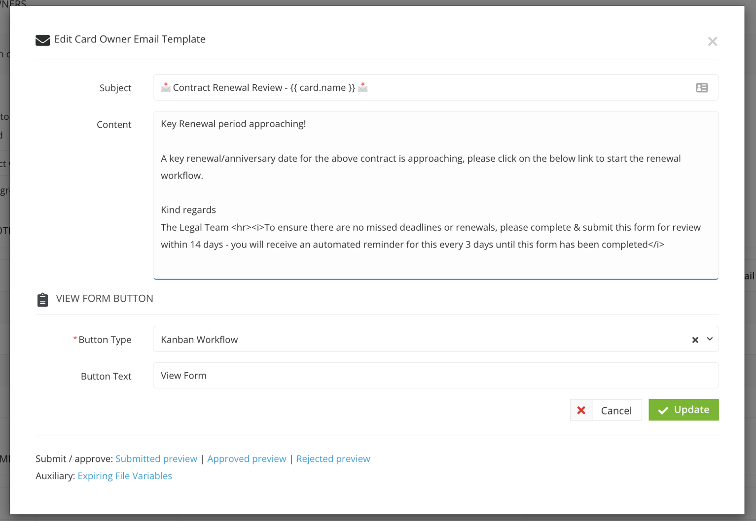 Configure Workflow Notifications