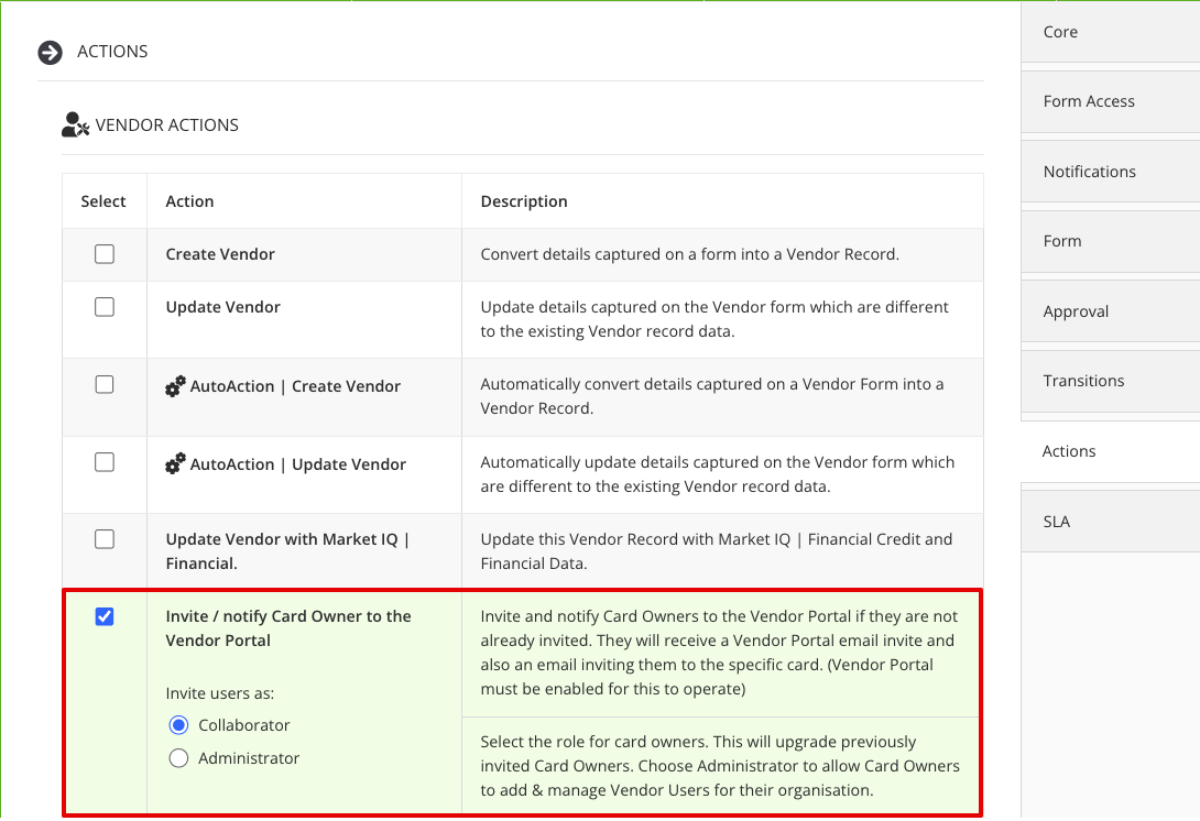 Invite Vendor Users via a Workflow