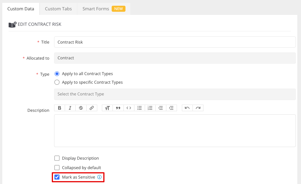 Configure Sensitive Data