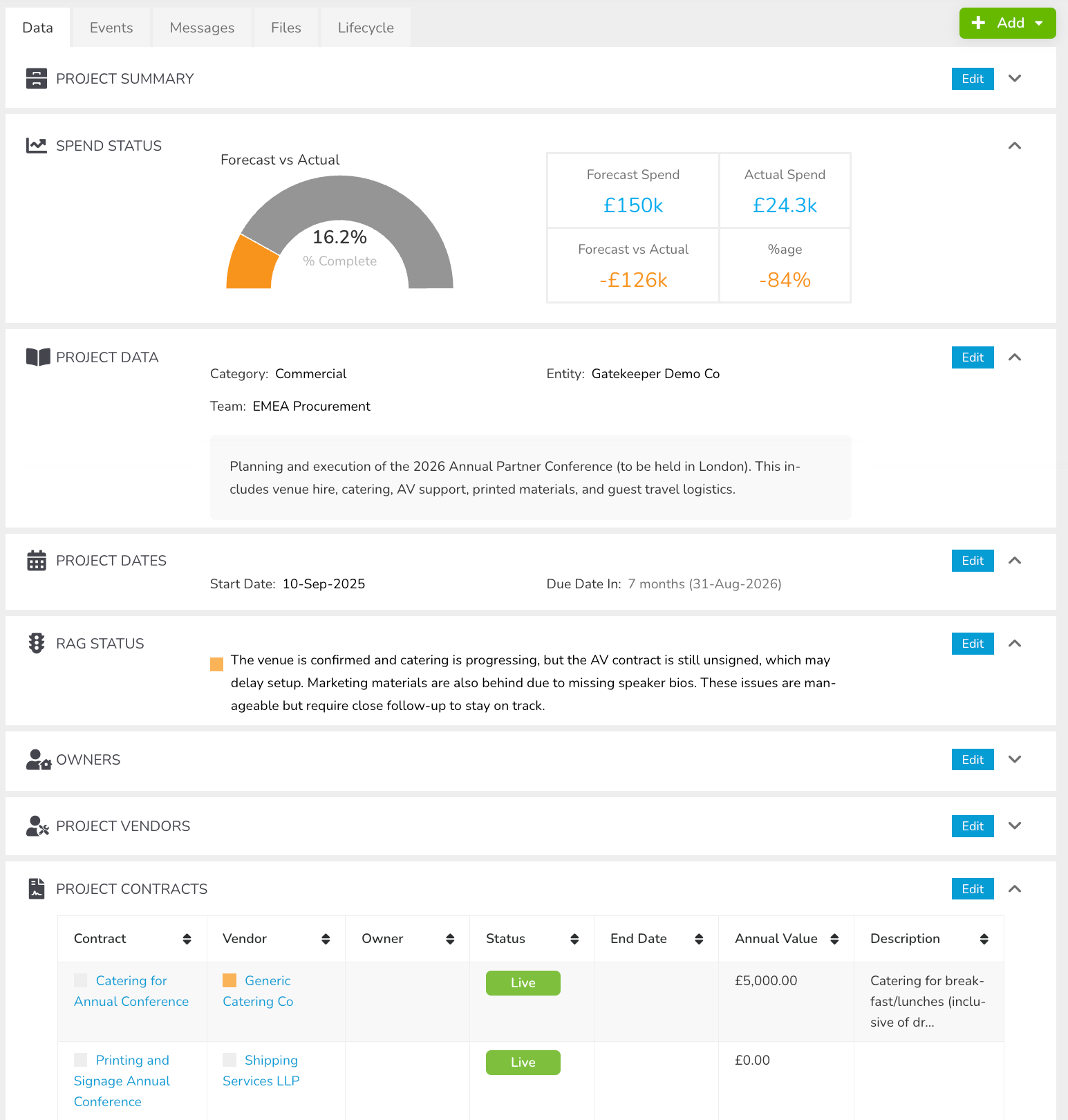 Manage Projects