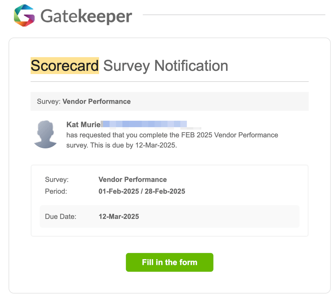Launch a Scorecard Survey