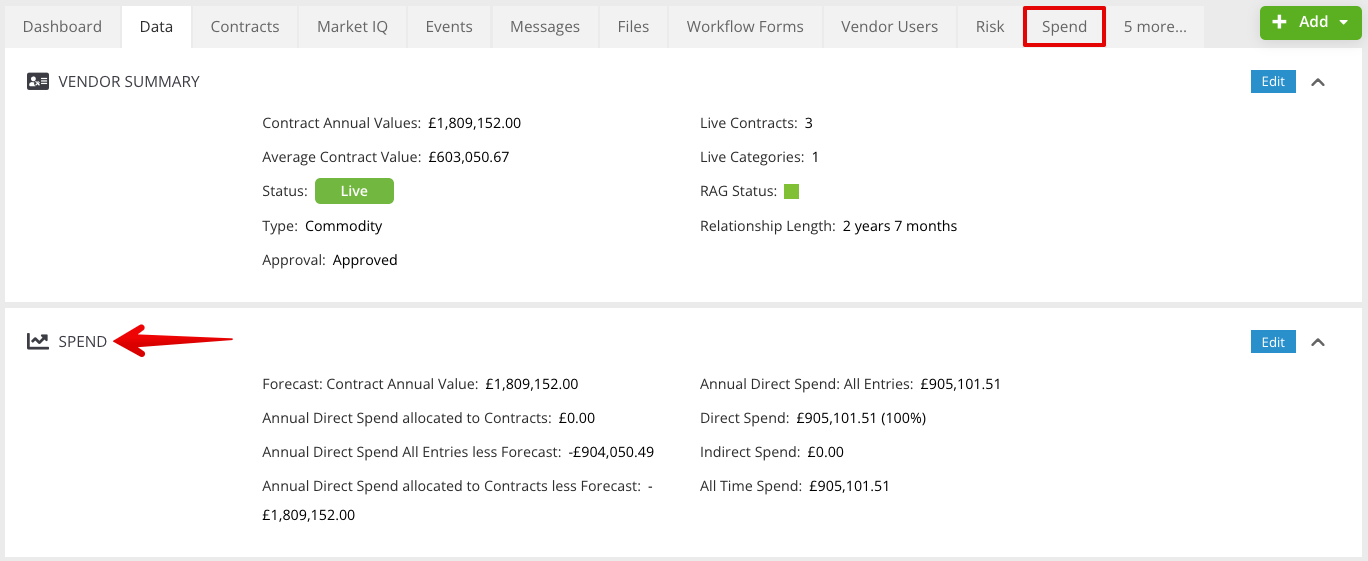 Spend Module Reporting