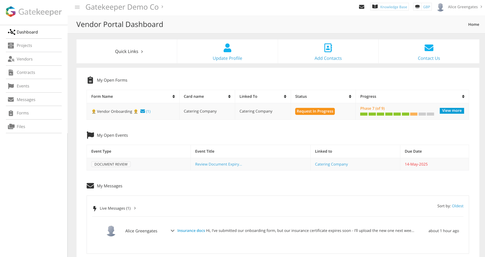 Using The Vendor Portal
